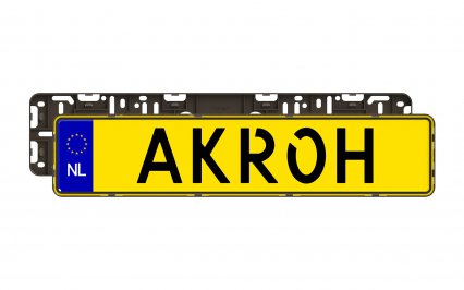 kentekenplaathouder superclick voor auto, PP, standaard - AKROH ...